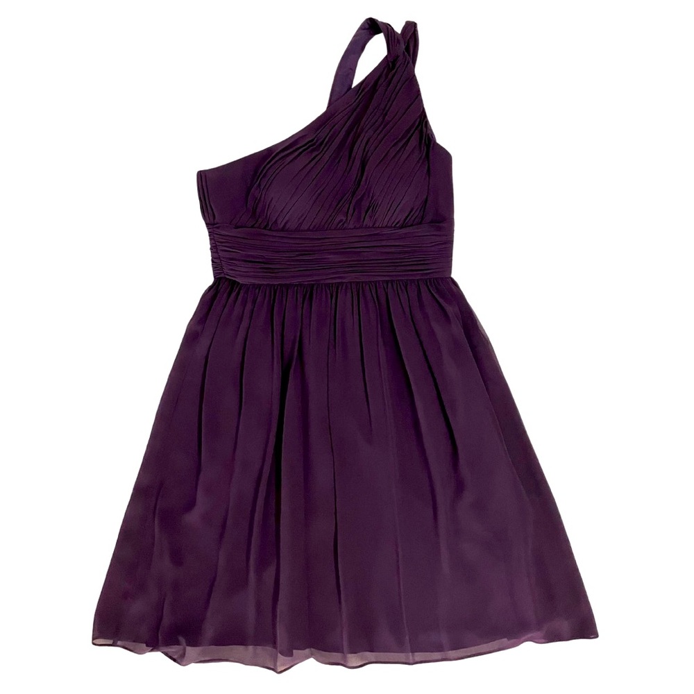 Donna Morgan Dark Purple One Shoulder Women’s Dress. … - Gem